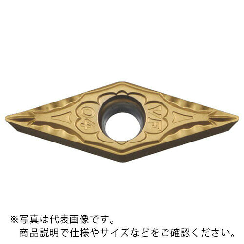 特長：超微粒子超硬母材と高硬度TiCNコーティングで耐摩耗性に優れています。用途：旋削加工用。被削材：鋼、ステンレス鋼。仕様：M級被膜構成：TiCN呈色：灰赤色VFブレーカ：仕上げM級材質／仕上：PVDコーティング