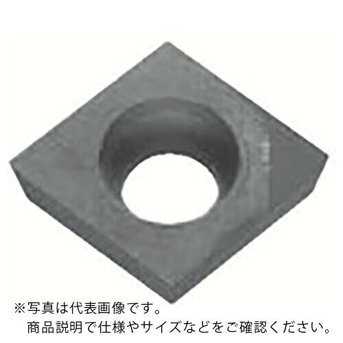 特長：超微粒子PCDにより刃先強度が高く、耐摩耗性、耐欠損性（靭性）、刃立ち性に優れ、安定長寿命加工が可能です。用途：旋削加工用。被削材：アルミ合金、黄銅等非鉄金属、プラスチック。仕様：チップ形状：ひし形80°厚さ(mm)：1.8ノンコート...