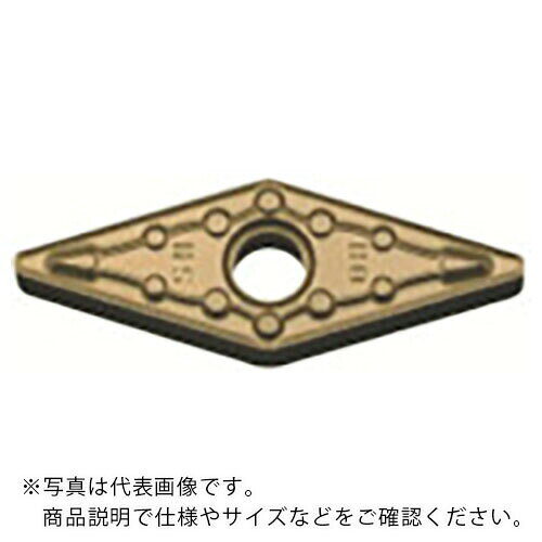 特長：耐摩耗性に優れた専用母材です。ステンレス鋼の連続加工に最適です。用途：旋削加工用。被削材：ステンレス鋼。仕様：チップ形状：ひし形35°厚さ(mm)：4.76被膜構成：微細柱状TiCN+Al2O3+TiN呈色：金色MSブレーカ：中〜荒(...