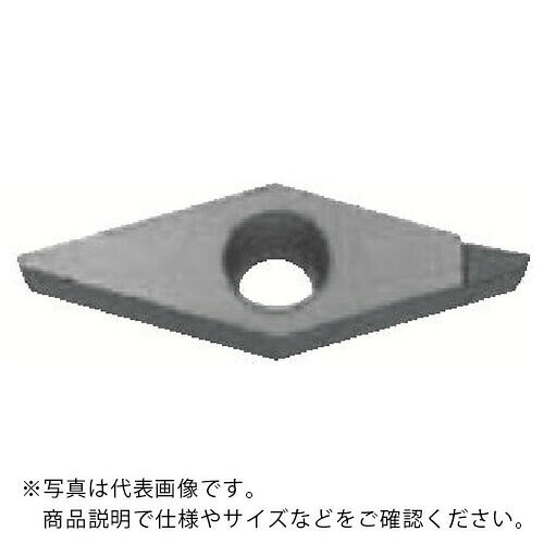 特長：超微粒子PCDにより刃先強度が高く、耐摩耗性、耐欠損性（靭性）、刃立ち性に優れ、安定長寿命加工が可能です。用途：旋削加工用。被削材：アルミ合金、黄銅等非鉄金属、プラスチック。仕様：ノンコートノンコート呈色：灰色平均粒径：0.5μm刃先...