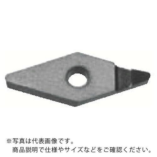 特長：超微粒子PCDにより刃先強度が高く、耐摩耗性、耐欠損性（靭性）、刃立ち性に優れ、安定長寿命加工が可能です。用途：旋削加工用。被削材：アルミ合金、黄銅等非鉄金属、プラスチック。仕様：チップ形状：ひし形35°厚さ(mm)：4.76M級ノン...