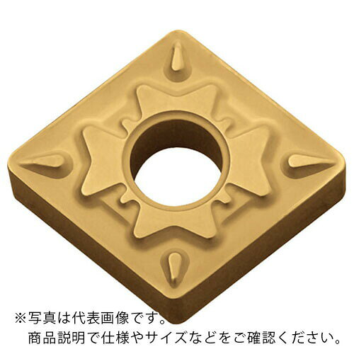 特長：安定性の高い特殊強靭母材と耐摩耗性に優れた強靭コーティングで、鋼の汎用〜強断続加工に対応可能です。用途：旋削加工用。被削材：鋼。仕様：チップ形状：ひし形80°厚さ(mm)：4.76被膜構成：微細柱状TiCN+Al2O3+TiN呈色：金...