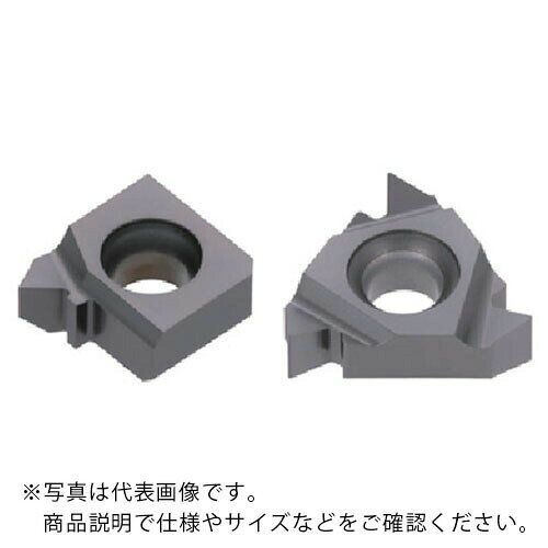 特長：内径用60°ねじインサートです。用途：ねじ切り加工用。仕様：コーナ半径(mm)：0.04ねじ切りインサートサイズ：11最小ピッチ：0.500最大ピッチ：1.500最小山数：16.00最大山数：48.00勝手：R内接円径(mm)：6.3...