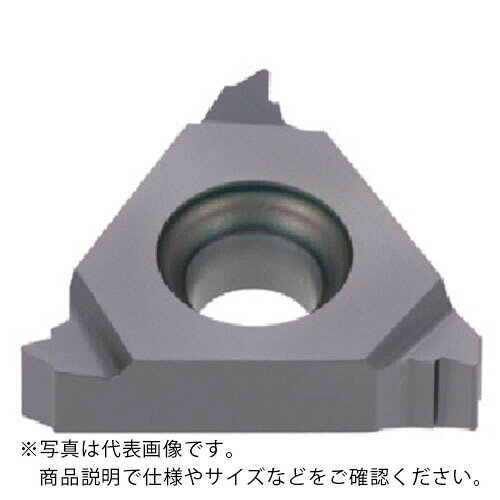 特長：外径用55°ウィットねじインサートです。用途：ねじ切り加工用。仕様：適合被削材：鋼、ステンレス鋼、鋳鉄、難削材コーナ半径(mm)：0.2ねじ切りインサートサイズ：16山数：16.0勝手：R内接円径(mm)：9.525X方向刃形位置(m...