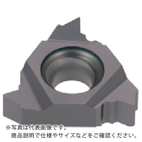 特長：外径用NPTねじインサートです。用途：ねじ切り加工用。仕様：適合被削材：鋼、ステンレス鋼、鋳鉄、難削材コーナ半径(mm)：0ねじ切りインサートサイズ：16山数：18.0勝手：R内接円径(mm)：9.525X方向刃形位置(mm)：0.9...