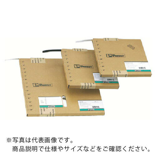 特長：必要な長さにカットして使用できるので無駄なく使えます。切断されたバンドの先端を折り曲げて内側に止めるので、取り扱いは安全で結束部の厚みは薄く仕上がります。厳しい使用環境下での太物ケーブルや電線などの結束に適しています。耐放射線性、耐候...