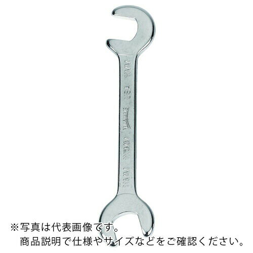 特長：ヘッド部は15度と80度オフセットされているので狭い箇所でも作業できます。両エンドとも、同じサイズなので4つのポジションでボルト・ナットを捉えることができます。ヘッドの先端は45度角を落としてあるのでレンチの抜き差しがスムーズに行えま...