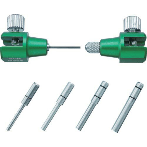 特長：ノギスの外側ジョウに取り付ける事でポイント型ノギスとして使用できます。狭い箇所のポイント測定が可能です。片側がボール付測定子、片側がピンタイプの測定子となりますので、外側に溝が切られている形状の管の厚さ測定に最適です。部品単品でも販売...