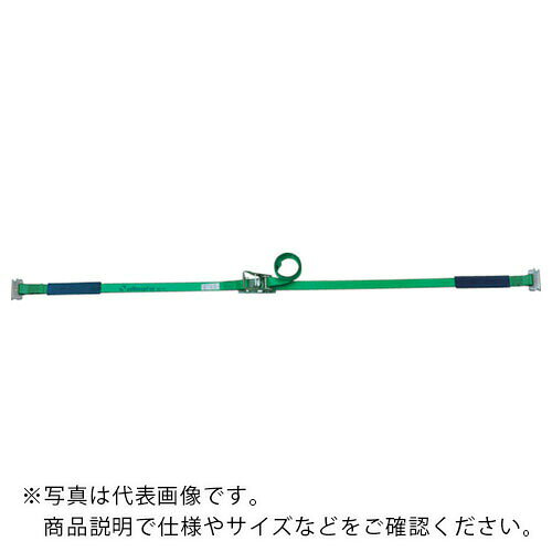 特長：ステンレス製によりサビに強いです。ステンレス製ラチェット式により簡単な操作で確実な荷締め作業ができるベルトです。用途：トラック輸送時の荷崩れ防止。仕様：最大使用荷重(t)：0.5ベルト長さ(m)巻取側：4ベルト長さ(m)固定側：1ベル...