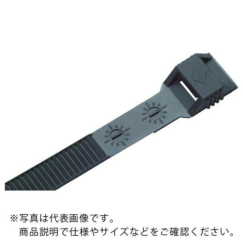 特長：在庫限りの特別価格提供品です。カラータイプの高品質ケーブルタイです。用途：電線ケーブルの固定や結束に。仕様：色：黒幅(mm)：6長さ(mm)：360厚さ(mm)：2最大結束径(mm)：93引張強度(N)：250最小結束径(mm)：25...