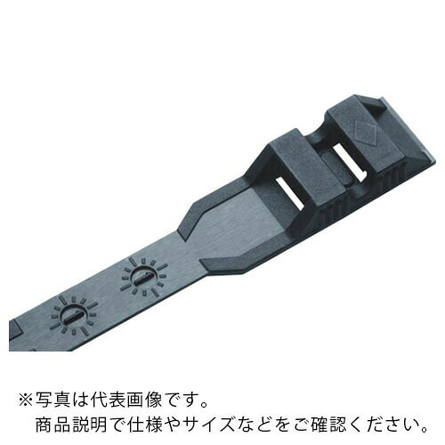 特長：在庫限りの特別価格提供品です。主に屋内での結束に適したカラータイプの高品質ケーブルタイです。用途：電線ケーブルの固定や結束に。仕様：色：黒幅(mm)：9長さ(mm)：500厚さ(mm)：2.4最大結束径(mm)：135引張強度(N)：...