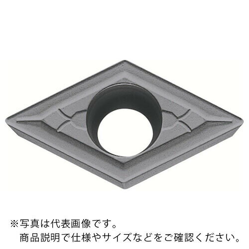 特長：3つの特殊強化技術により、優れた耐欠損性と耐摩耗性を両立しています。鋼加工用推奨サーメットで安定した加工を実現します。用途：旋削加工用。鋼加工用。仕様：チップ形状：ひし形55°厚さ(mm)：3.97高さ(mm)：9.5幅(mm)：44...