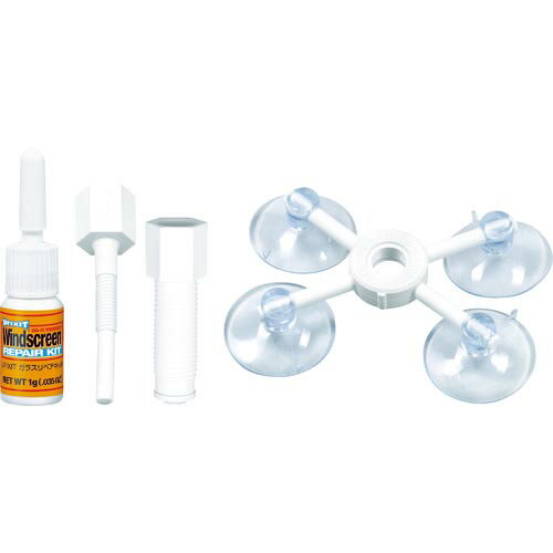 特長：UFIXIT（ユーフィックスイット）だけのU.S.特許取得4点ポジショニングツールで、初めての方でも作業がしやすくきれいに仕上がります。浸透性にすぐれた特殊レジンがキズに浸透し硬化することで、キズの広がりを防ぎ目立たなくします。約5回...