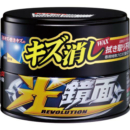 特長：新開発の超微粒子パウダーが、ワックスがけと同時に塗装面の傷を一掃します。さらにワックス効果で、新車を思わせるような鏡面・光沢に仕上げます。ワックスを付属の専用クロスに取り、ボディーに塗り込むだけで作業は完了です。用途：自動車塗装面の傷...