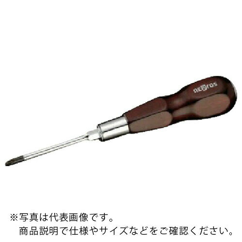 特長：グリップは流線形状で今までにない美しく独創的なフォルムです。クロスは赤系色、マイナスは緑系色に仕上げていますので、判別が容易にでき、作業性が向上します。クロス・マイナスの使い方を考慮し、それぞれに硬さの異なるクロムバナジウムのオリジナ...