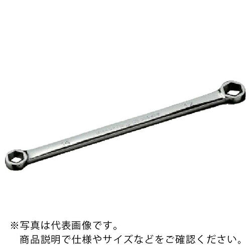 特長：口径部は15°の角度を設け、レンチ裏表を使用することにより30°の範囲で作業が可能、狭い所での作業性を向上します。ヘッド部の厚みを薄くする事により狭い場所での作業性が向上しています。用途：ネプロス・汎用工具仕様：対辺寸法(mm)：16...