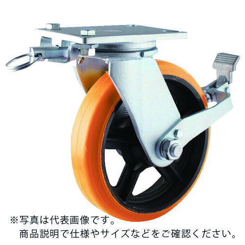 特長：リーズナブルで高荷重です。高硬度ウレタン車輪によりたわみも解消し、始動抵抗も軽減し、滑らかに走行します。用途：一般重量物搬送用仕様：許容荷重(daN)：1470許容荷重(kgf)：1500車輪径D(mm)：250車輪幅(mm)：64取...