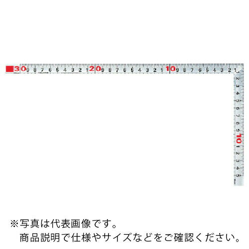 特長：コーナー部が厚くないので、けがきがしやすいです。大きく鮮明な目盛数字採用です。TIG溶接により強度がアップしました。用途：建築用曲尺に。仕様：長辺(mm)：320短辺(mm)：165幅(mm)：15厚さ(mm)：1.1目盛仕様：表面　...