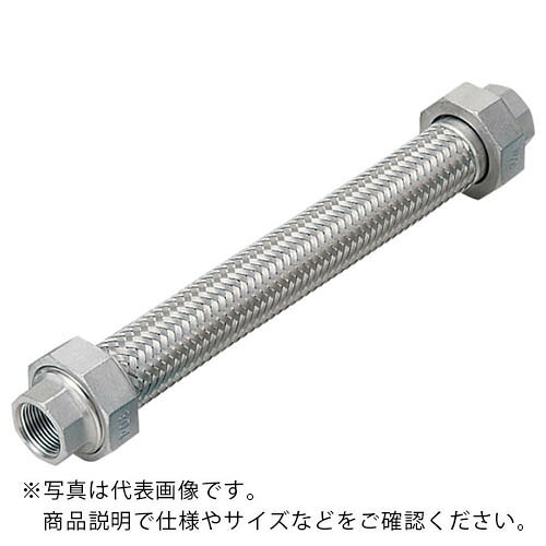 特長：継手の組み込みが無溶接のため、耐食性が良好です。耐熱・耐圧力・耐震性に優れています。実用新案登録第3071966号です。用途：配管の芯ズレ吸収および振動吸収に。仕様：呼び径A：15呼び径B：1/2全長(mm)：1000適合流体：冷温水...