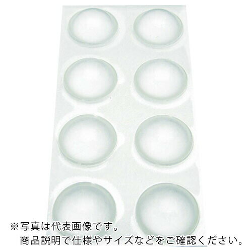 特長：ゴムのような弾力性で衝撃を吸収して音やキズを防止します。粘着剤付きで取り付けが簡単です。用途：室内ドア、家具の扉などの当たり止めに。ガラス扉の当たり止めに。通信、OA機器、家電などのすべり止めに。仕様：形状：丸直径(mm)：11.1高...