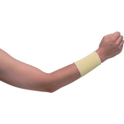 特長：耐切創手袋と併用で、手先から手首・腕までしっかりガードできます。用途：機械組立。金属加工。自動車関連。仕様：色：イエロー耐切創レベル：ISO13997切創抵抗値12.42N幅(cm)：7.5長さ(cm)：10厚さ(mm)：2材質／仕上...