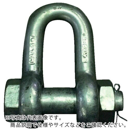 特長：JIS規格シャックルです。サイズが豊富でいろいろな用途でご使用いただけます。用途：土木、建築工事などでの荷物の荷役・連結金具として使用。仕様：基本使用荷重(t)：2.50寸法(mm)B：31寸法(mm)t：20寸法(mm)d3：24寸...
