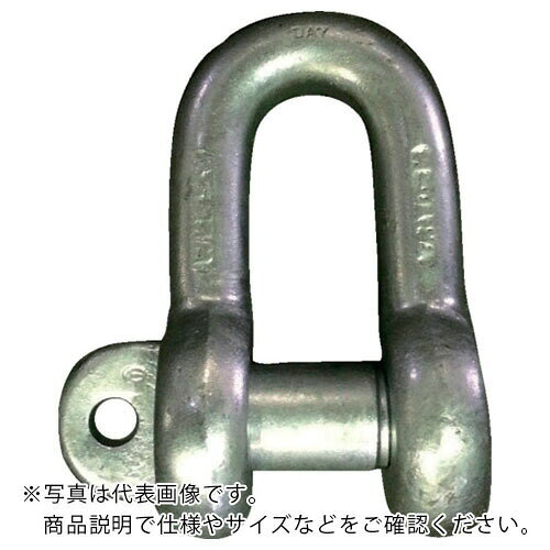 特長：スタンダードなシャックルです。サイズが豊富でいろいろな用途でご使用いただけます。用途：土木、建築工事などでの荷物の荷役・連結金具として使用。仕様：基本使用荷重(t)：0.2寸法(mm)B：11寸法(mm)t：6寸法(mm)d3：8寸法...