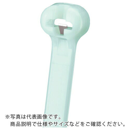 特長：ロック部の爪に経年変化の少ない316ステンレスを使用しています。ステンレスのロック爪は長時間の使用や環境の変化にも強い特性があります。用途：ケーブルなどの結束に。仕様：色：ライトグリーン幅(mm)：7.0長さ(mm)：378厚さ(mm...