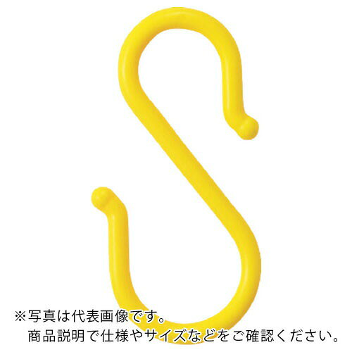 特長：プラスチック製で軽く扱いやすいです。用途：PCチェーンの先端に。軽量物の吊り下げ用室内など気軽に使用していただけるフック。仕様：色：イエローD(mm)：8L(mm)：230W1(mm)：49W2(mm)：49全長(mm)：245PCエ...