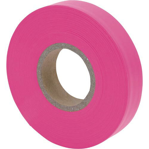 特長：コンパクトサイズで持ち運びに便利です。巾が15mmなので、大量にご使用の際にもかさばりません。蛍光色なので現場で目立ちます。用途：目印として。仕様：色：蛍光ピンク幅(mm)：15長さ(m)：50厚さ(mm)：0.09基材：塩化ビニル樹...