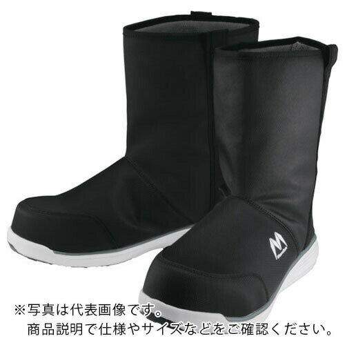 特長：雨が浸入しにくい防水フィルムを内蔵しています。長靴より優れたクッション性とフィット感で疲れにくい設計です。用途：普通作業・雨作業に。仕様：寸法(cm):27.0足幅サイズ:EEEE色:ブラック規格:JSAA規格 A種耐圧迫荷重(kN)...