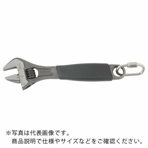 特長：落下防止のためのカラビナ付きです。防錆加工を施しています。仕様：全長(mm)：257最大口開き(mm)：31口開き(mm)：31材質／仕上：工具鋼表面処理：クロムメッキ　●代表画像について 商品によっては、代表画像を使用している場合が...