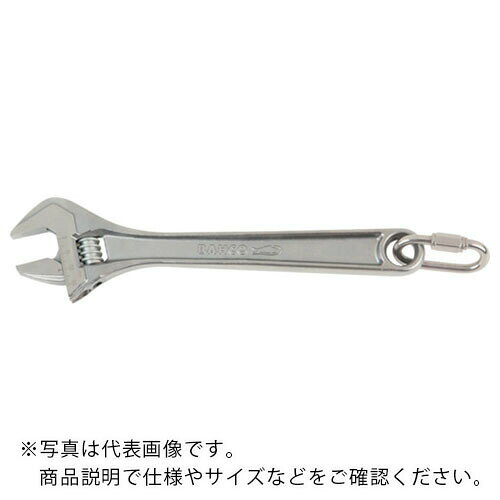 特長：落下防止のためのカラビナ付きです。仕様：全長(mm)：380最大口開き(mm)：44口開き(mm)：44材質／仕上：工具鋼表面処理：クロムメッキ　●代表画像について 商品によっては、代表画像を使用している場合がございます。 商品のカラ...