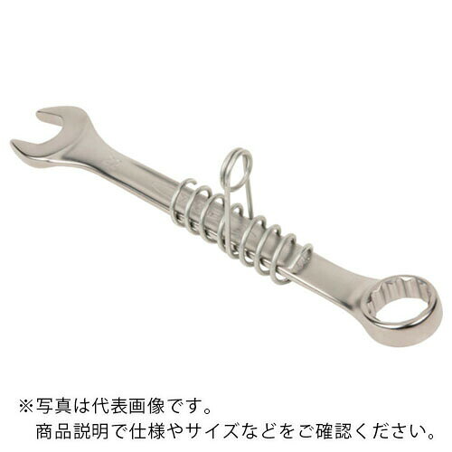 特長：高所作業用セーフティーリング付きのコンビネーションレンチです。両端は15°オフセット、ハンドル部分はU字状となっており、トルクをかける際手にやさしいです。ボックスレンチ部は、ナットへ面接触のダイナミックドライブを採用しています。仕様：...