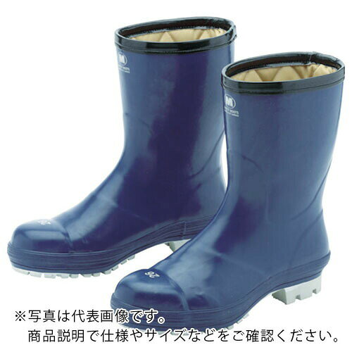 特長：内装材に-40℃対応のキルティングを使用し保温性を向上した、防寒安全長靴です。氷上でのグリップ効果の高い素材を特殊配合した、新開発の氷上で滑りにくい靴底です。靴底を見なくてもすぐに履き替えられるよう、サイズ表記をカカトとつま先に印字し...