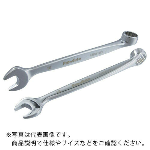 特長：スパナ部は従来にはない先細形状で15度の角度つきなので作業性に優れています。次世代型コンビネーションレンチです。メガネとスパナを合体させた片目片口レンチです。メガネ部はディープボックス形状で従来レンチより、より深いところにあるナットに...