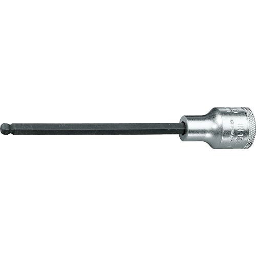 特長：ローレット加工を施すことで、手回しでも手から滑り落ちにくいです。15〜20°のアングルでも締め付けられます。仕様：差込角(mm)：12.7対辺寸法(mm)：6ビット長さ(mm)：102全長(mm)：140対辺(mm)：6材質／仕上：特...