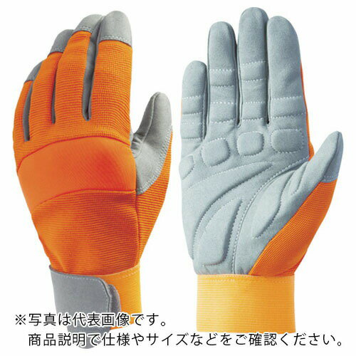 特長：振動工具などの作業による振動を軽減し、手を守ります。手のひらに振動軽減パッド、甲はSBRゴムを使用したナックルガード付きです。ミクロ繊維技術と精密加工によって作られた、高耐久人工皮革を使用しており、天然皮革に負けないソフトな質感です。...