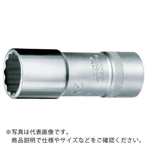 特長：ローレット加工を施すことで、手から滑り落ちにくいです。ユニットドライブで接触面積を大きくすることで、ボルトが欠けにくいです。ロングタイプです。仕様：差込角(mm)：12.7対辺寸法(mm)：14全長(mm)：77対辺形状：12角モデル...