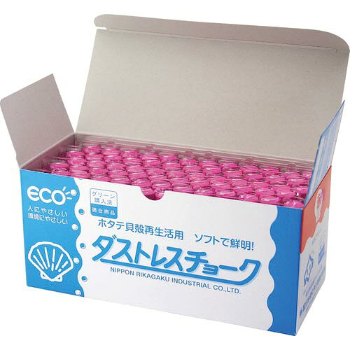 特長：石膏チョークに比べ2倍以上長く使用でき経済的です。粉が手につかないコーティングが施されております。主原料は歯磨き粉にも使われている炭酸カルシウムで安心で安全なチョークです。ホタテ貝殻の粉末配合で北海道リサイクルブランド品として認定され...