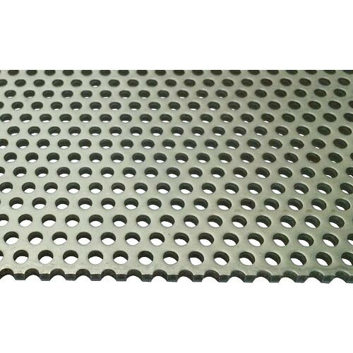 特長：パンチングメタルとは、パンチングプレスの金型で孔を開けた加工をした板の名称です。表面が平面であるため、耐摩耗等の耐久性が高く目が崩れることもありません。※周囲フチ(孔無し部)の有無は不問となります。(一部切りっ放し状態)※ステンレスは...