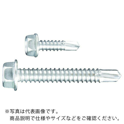 特長：硬いステンレス材に下穴なしで打ち込める画期的なドリルねじです。六角頭によりトルク伝達力が大きく、カムアウトしにくいので作業性に優れています。用途：ステンレス部材の板金工事・外壁取付に。仕様：最大適合板厚(mm)：5.0つば径(mm)：...