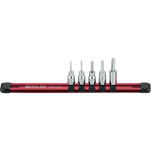 特長：差込角6.35mm用です。仕様：差込角(mm)：6.35セット内容(mm)：2.5、3、4、5、6セット内容(点)：5セット内容：P202.5HT、P203HT、P204HT、P205HT、P206HT材質／仕上：ソケット部:クロムバ...