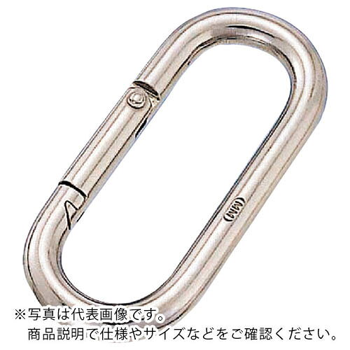 特長：チェーンの端末金具などに、ワンタッチで付け外しができます。一番スタンダードなジョイント金具です。仕様：使用荷重(kN)：0.59D(mm)：5L(mm)：58S(mm)：9W(mm)：16材質／仕上：本体：ステンレス(SUS316)バ...