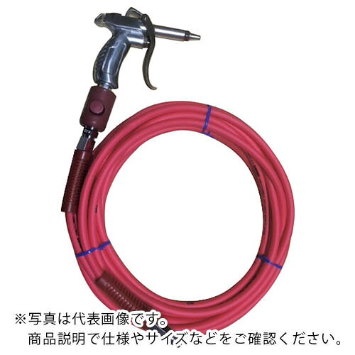 特長：柔軟・滑り・軽量で操作性に優れています。ボタン式カップリングが付いています。仕様：ノズル口径(mm)：2ノズル長(mm)：23最大使用寸法(m)：20ノズル取付口：G1/8外径(mm)：10最高使用圧力(MPa)：1.0内径(mm)：...
