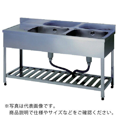 特長：サイズ豊富な本格的業務用ステンレス流し台です。完全なノックダウンケース梱包での出荷も可能です。（ご注文時にご指定ください。ご購入後、設置まで保管期間がある場合、ユーザー様での再物流費用、保管スペース低減にお役に立ち、また搬入口の狭い現...