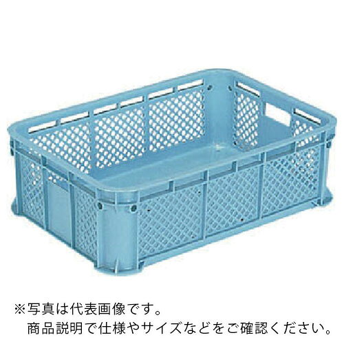 特長：全面網目のコンテナーです。耐荷重に優れ安定した段積みが可能です。仕様：色：ブルー容量(L)：42.4適合カード差し(別売)：両長辺22型-B外形寸法(mm)間口：619外形寸法(mm)奥行：429外形寸法(mm)高さ：195有効内寸(...