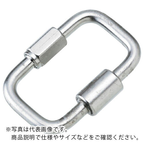 特長：360°回転します。幅のあるベルトなど使用できます。用途：ゴムや繊維等、ベルト状の平たいもの同士の連結金具として。仕様：使用荷重(kN)：1.08E(mm)：6.6両ねじタイプ材質／仕上：ステンレス(SUS304)注意：使用荷重はベル...