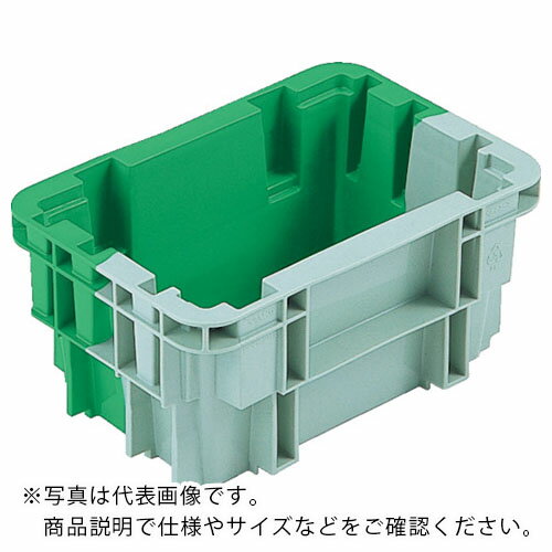 特長：ベタ目のSNコンテナーです。180°回転で、スタッキング（＝積み重ね）、ネスティング（＝収納）が可能です。未使用時のコンテナースペースの削減、輸送費用の削減を追求したコンテナーです。仕様：色：グリーン/グリーン容量(L)：4.2適用カ...