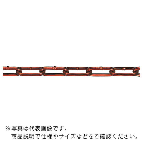 特長：チェーンのカラー683色展開で、用途により色分けが可能です。仕様：全長(m)：27.1〜28（リンク内側×内側）使用荷重(kN)：0.39線径d(mm)：3.5内長P(mm)：27.5内幅W(mm)：6色：レッドチューブ保護アルミカラ...